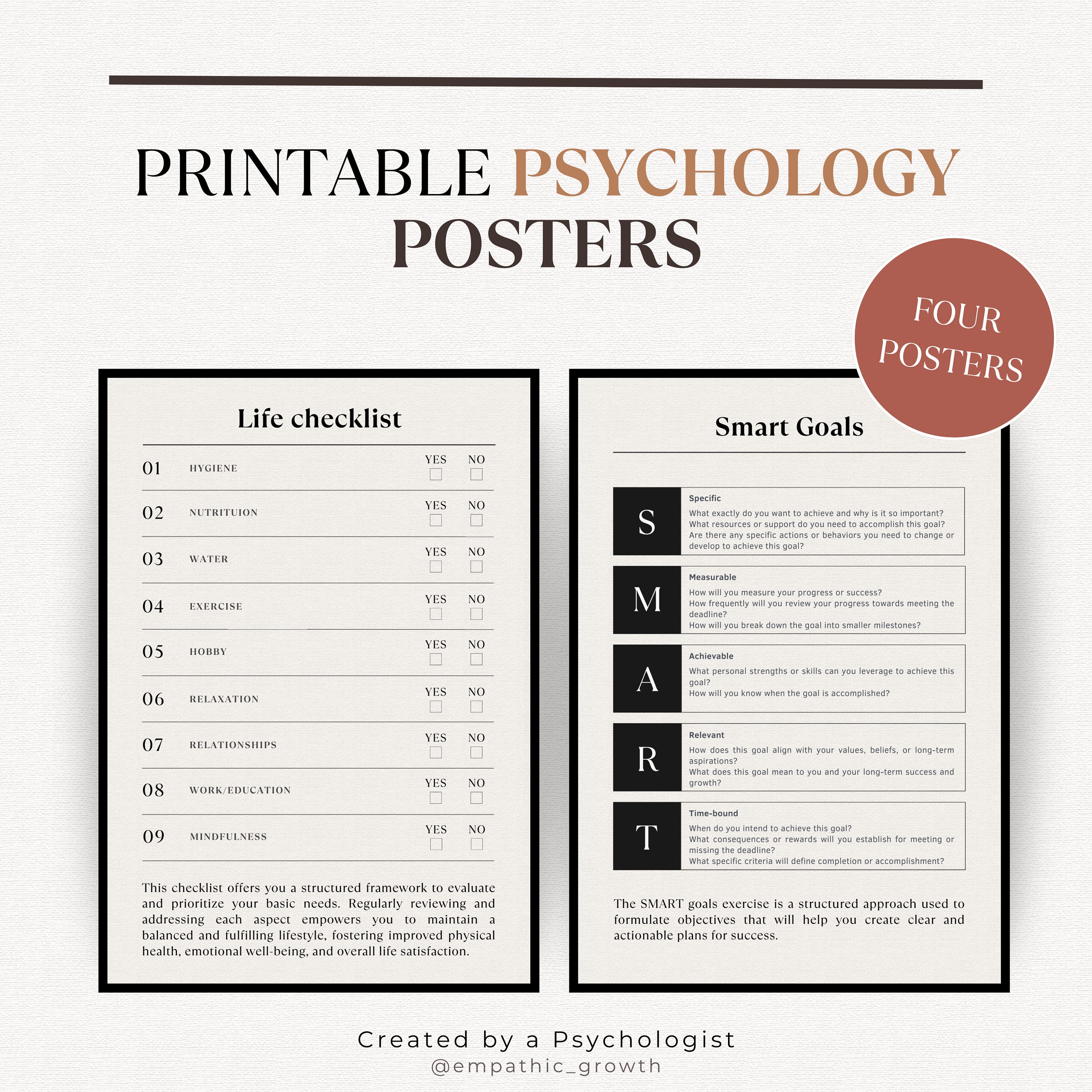 Printable Poster | Psychology Posters | CBT Techniques | Wheel of ...