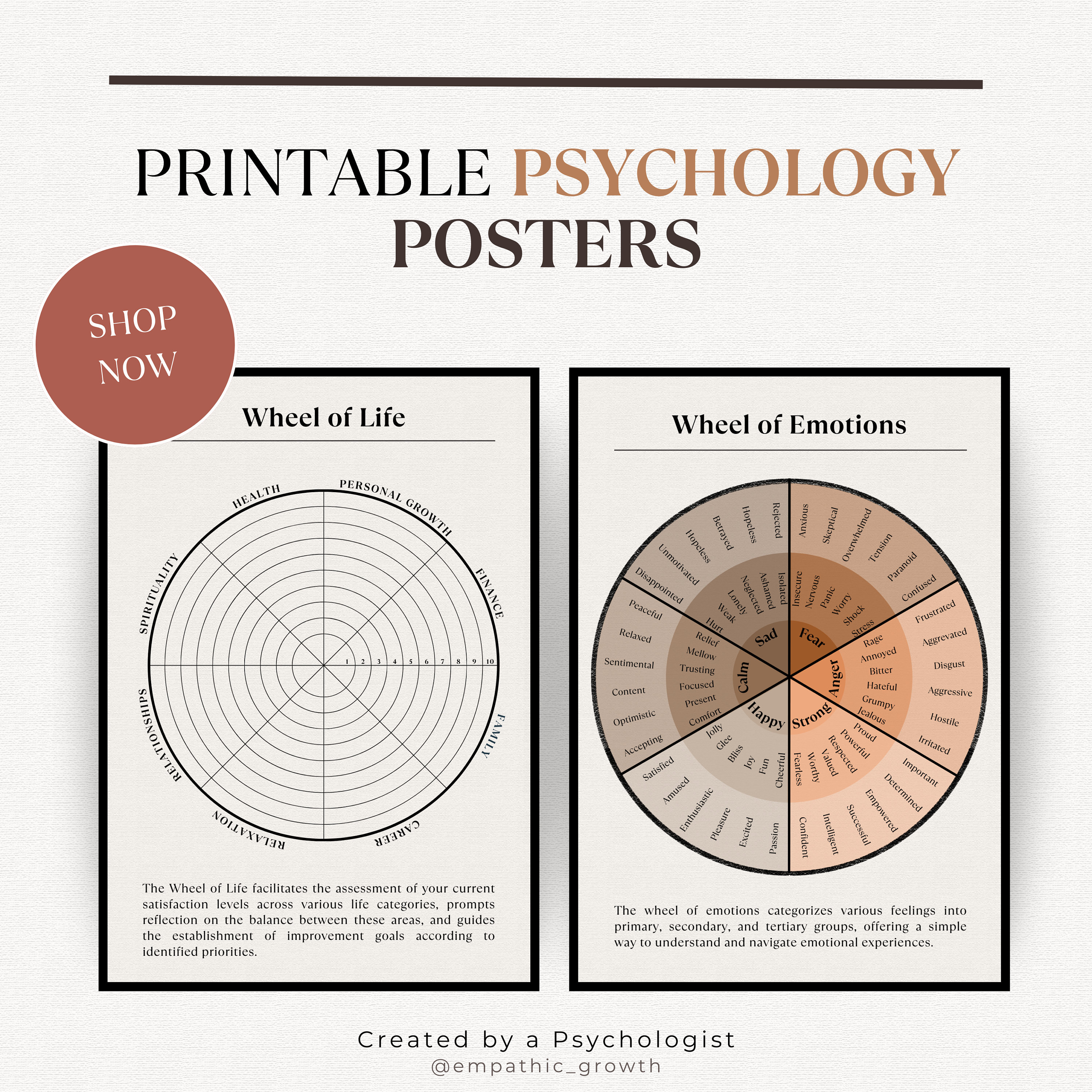 Printable Poster | Psychology Posters | CBT Techniques | Wheel of ...