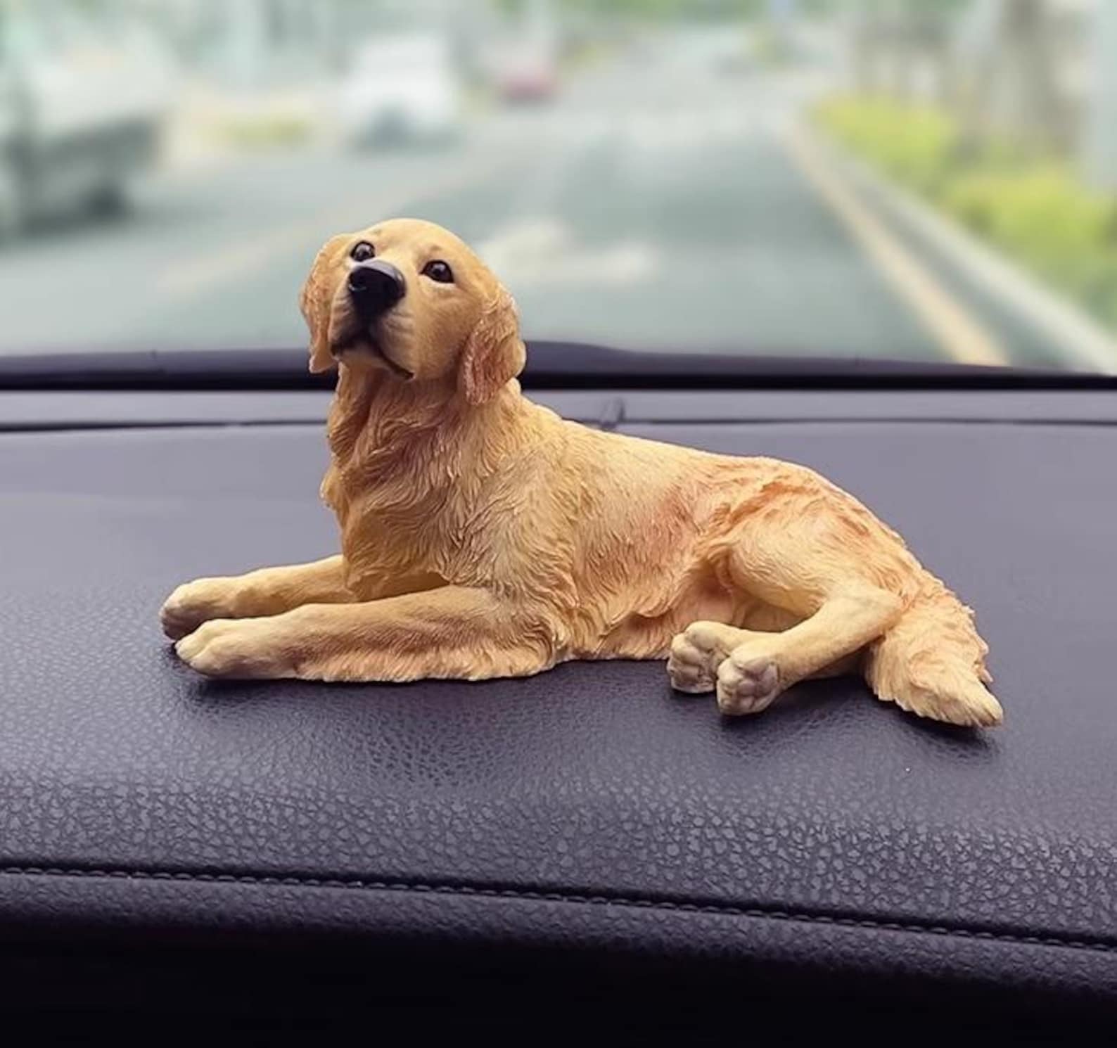 Hand-crafted Resin Golden Retriever Action Figure Imitation Puppy Dog ...
