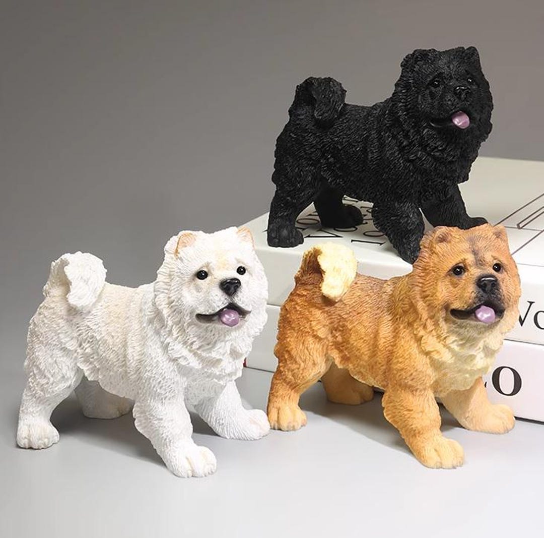 Hand-crafted Chow Chow Miniature Action Figure Imitation Puppy Dog ...