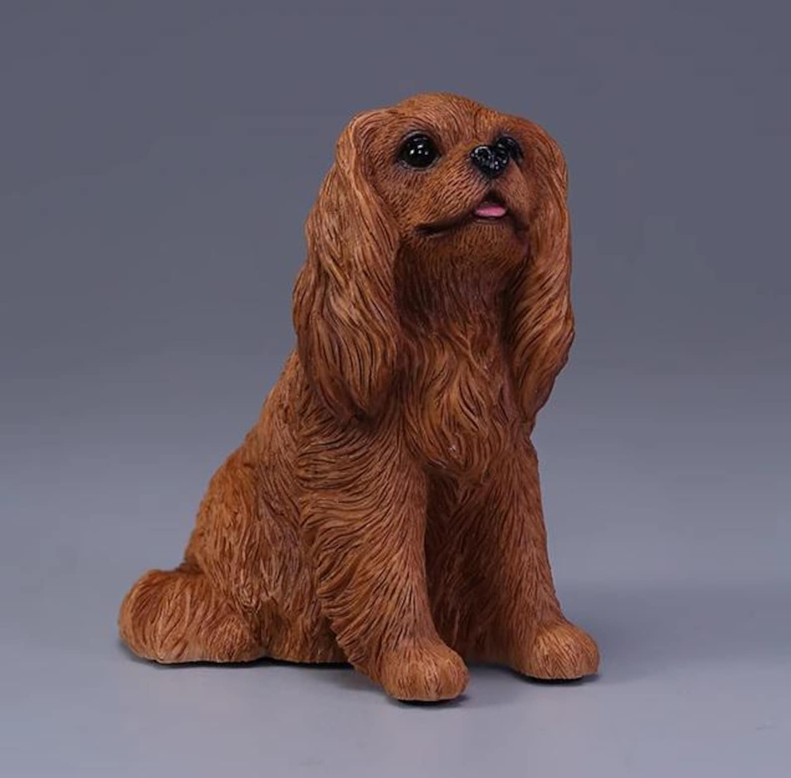 Hand-crafted Cavalier King Charles Spaniel Dog Miniature Action Figure ...
