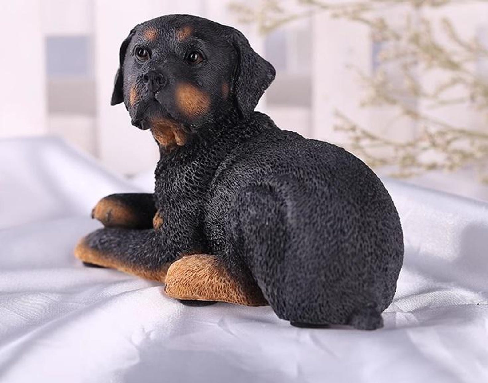 Hand-crafted Resin Rottweiler Action Figure Imitation Puppy Dog ...