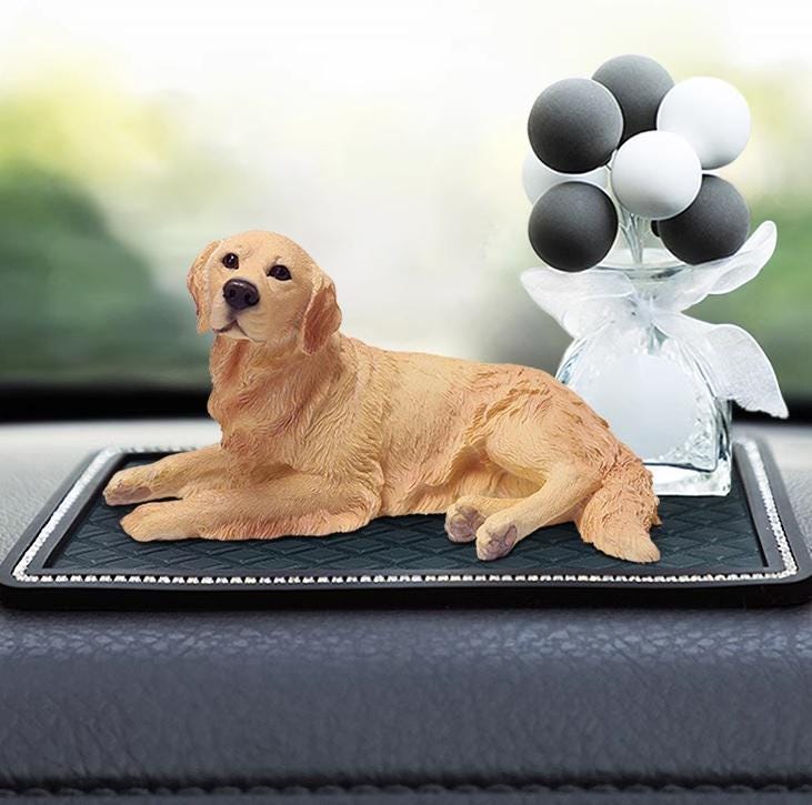 Hand-crafted Resin Golden Retriever Action Figure Imitation Puppy Dog ...