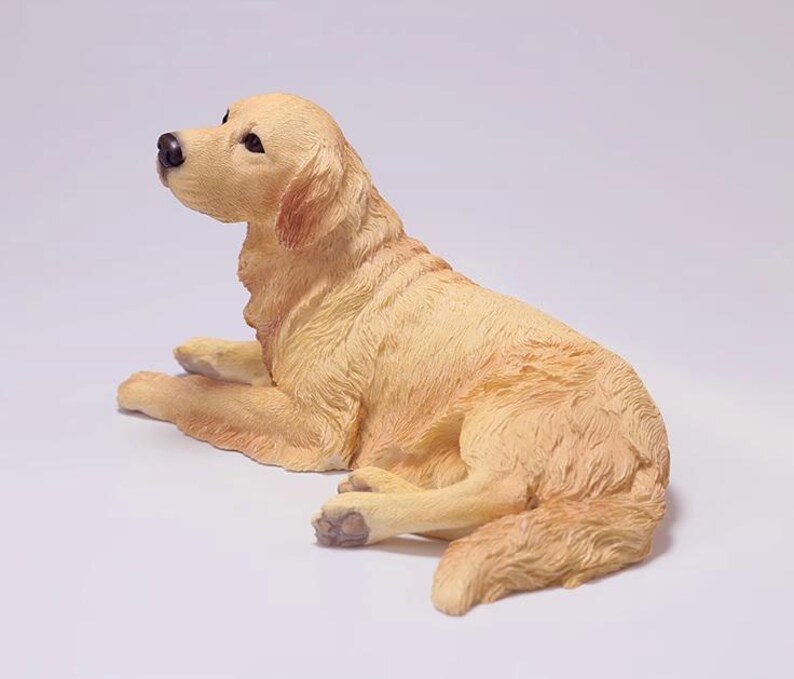Hand-crafted Resin Golden Retriever Action Figure Imitation Puppy Dog ...