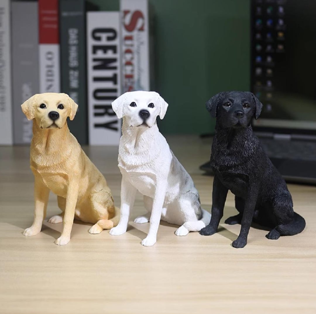 Hand-crafted Resin Labrador Retriever Dog Miniature Action Figure ...