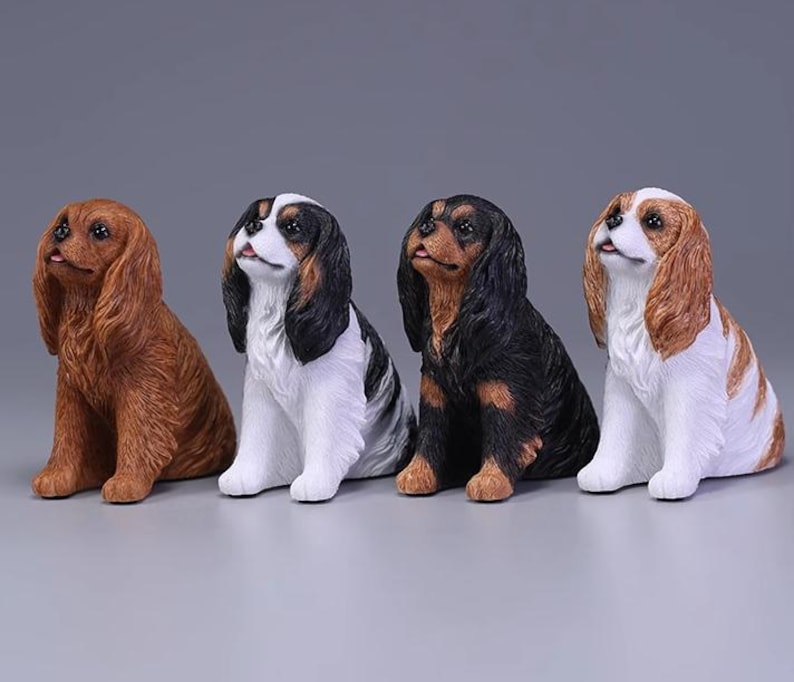 Hand-crafted Cavalier King Charles Spaniel Dog Miniature Action Figure ...