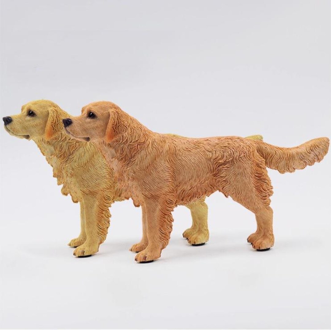 Hand-crafted Resin Golden Retriever Dog Miniature Action Figure ...