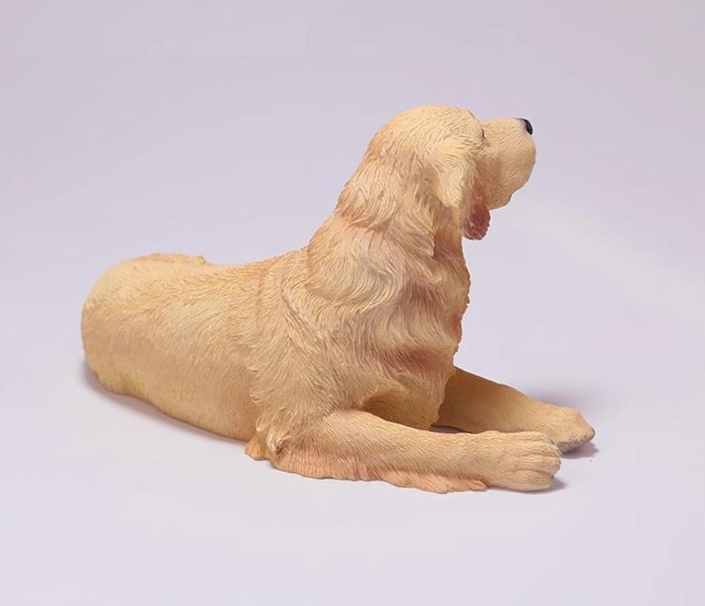 Hand-crafted Resin Golden Retriever Action Figure Imitation Puppy Dog ...