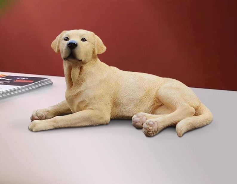 Hand-crafted Labrador Retriever Figurine: Puppy Statue, Decor, Birthday ...