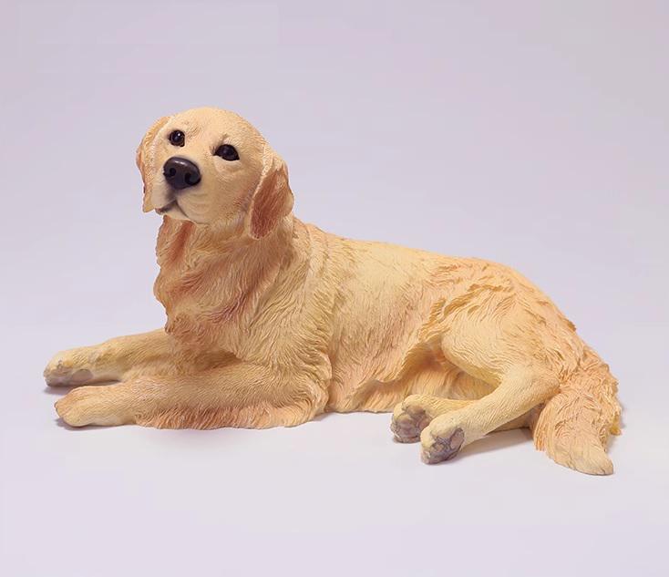 Hand-crafted Resin Golden Retriever Action Figure Imitation Puppy Dog ...