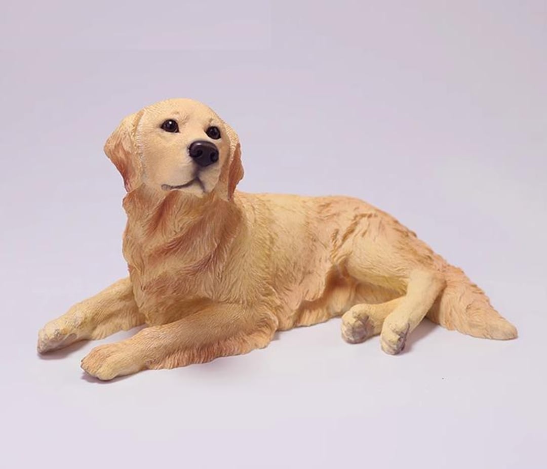 Hand-crafted Resin Golden Retriever Action Figure Imitation Puppy Dog ...
