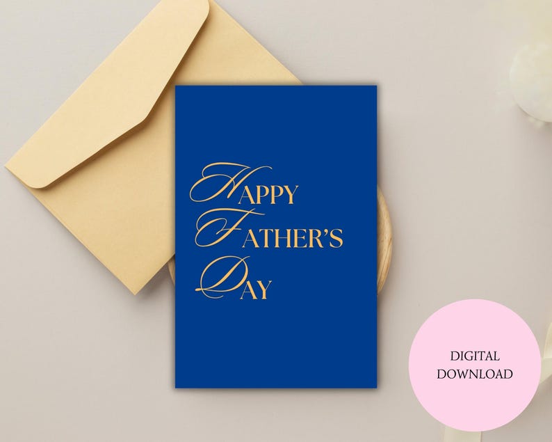 Digital Father's Day Card, Printable Download, Father's Day, Dad, 4 X 6 ...