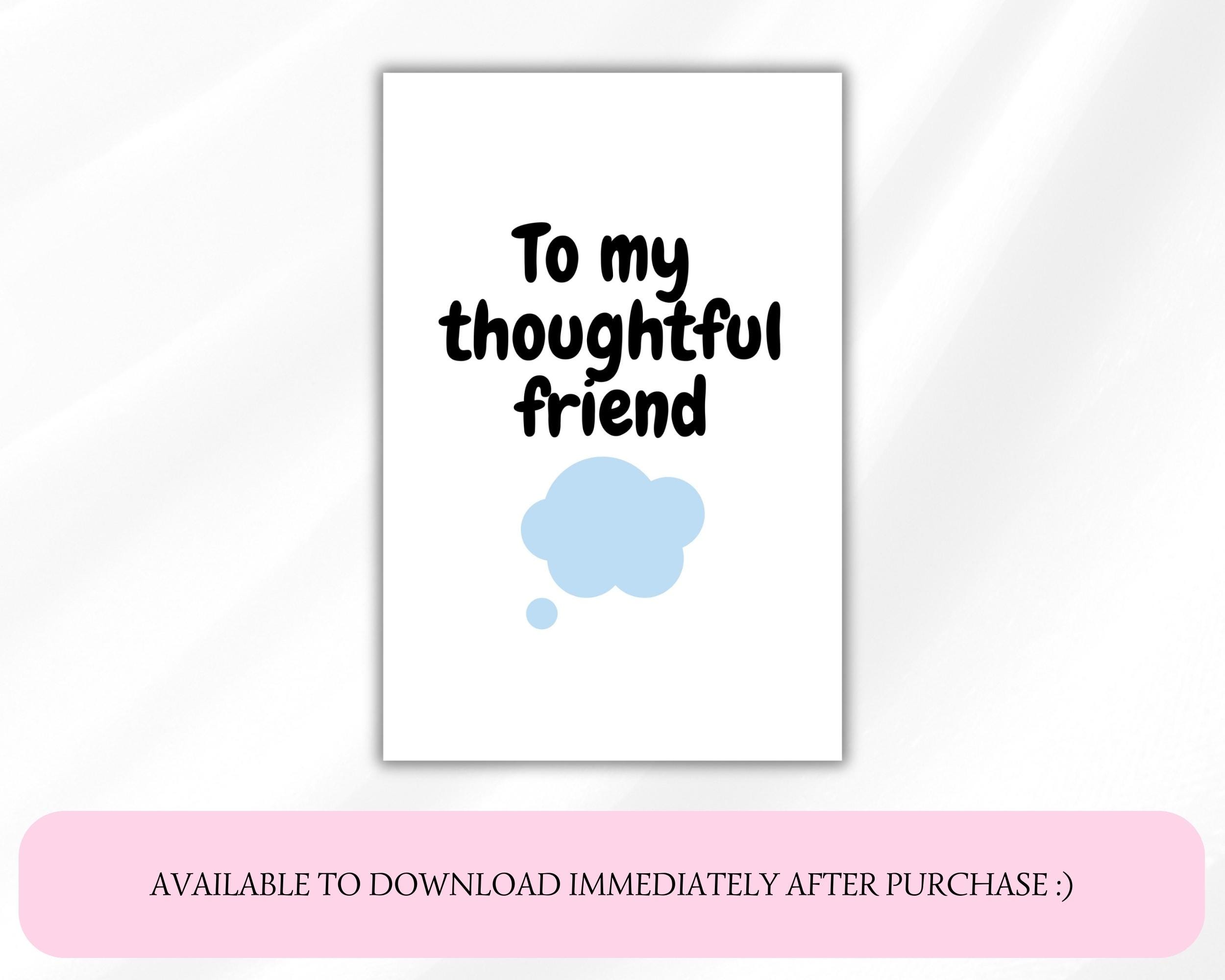 Digital Friendship Cards, Printable Download, Friend Cards, Bestfriend ...