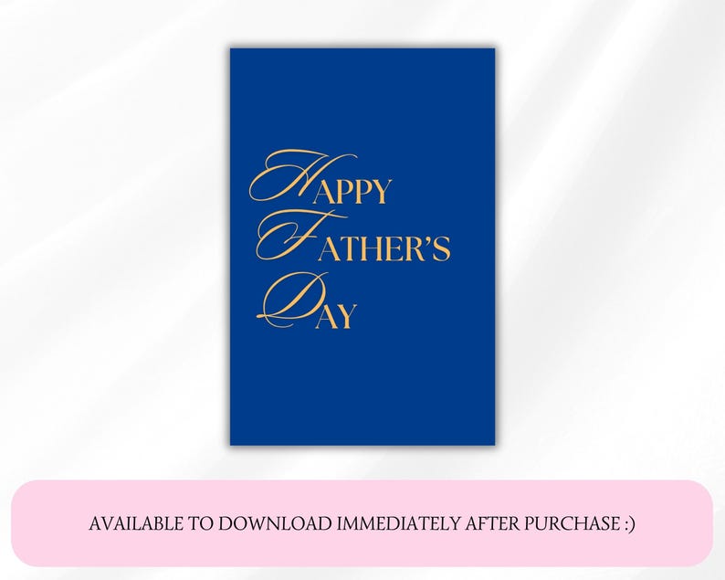 Digital Father's Day Card, Printable Download, Father's Day, Dad, 4 X 6 ...
