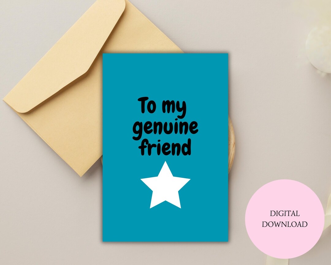 Digital Friendship Cards, Printable Download, Friend Cards, Bestfriend ...