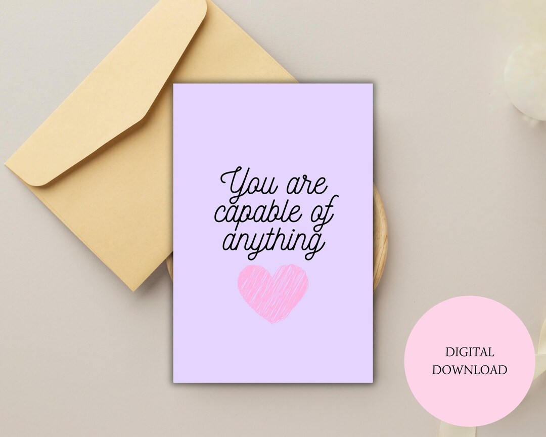 Digital Encouragement Cards, Printable Download, Positivity Cards ...