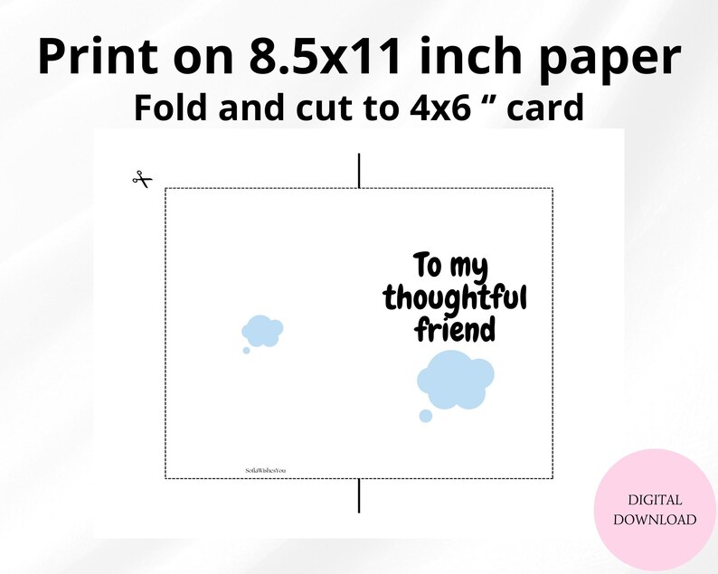 Digital Friendship Cards, Printable Download, Friend Cards, Bestfriend ...