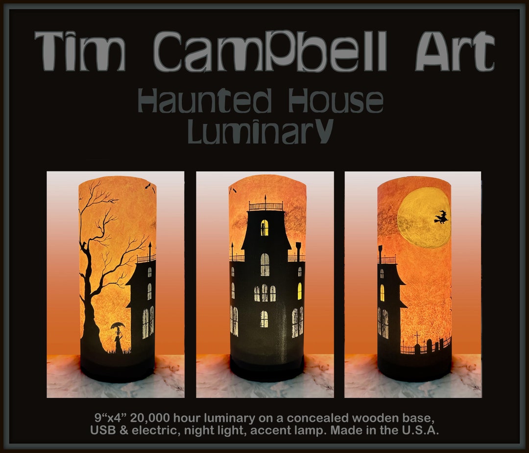 Halloween Haunted House Luminary - Etsy