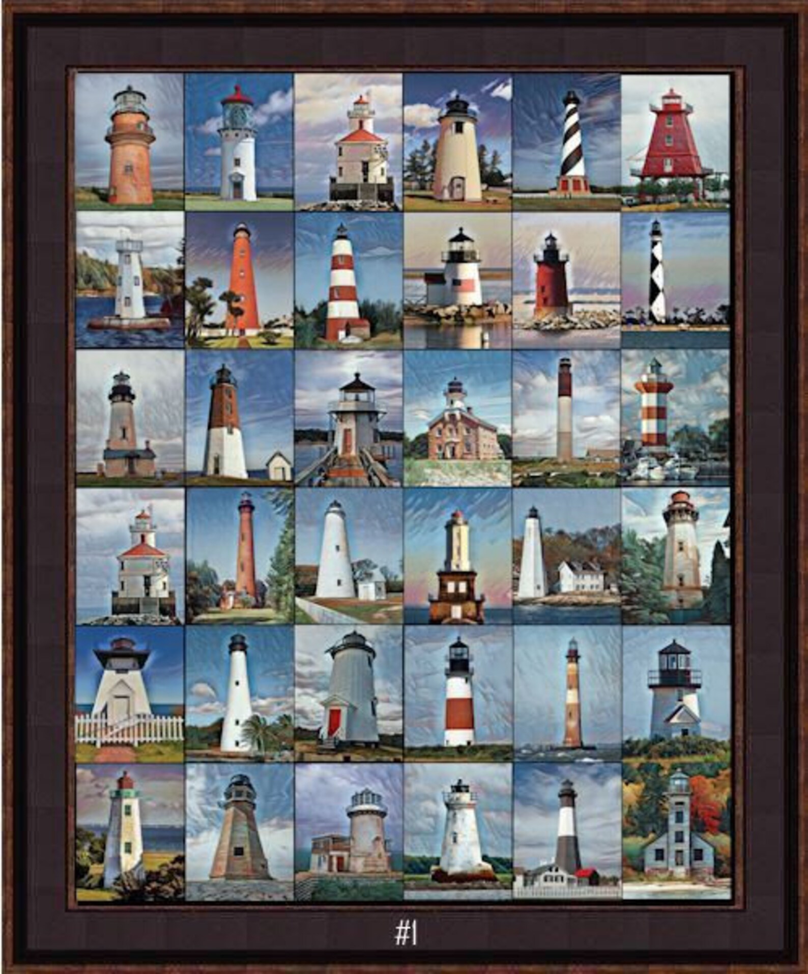 Lighthouses Across America Jigsaw Puzzle Framed Prints - Etsy