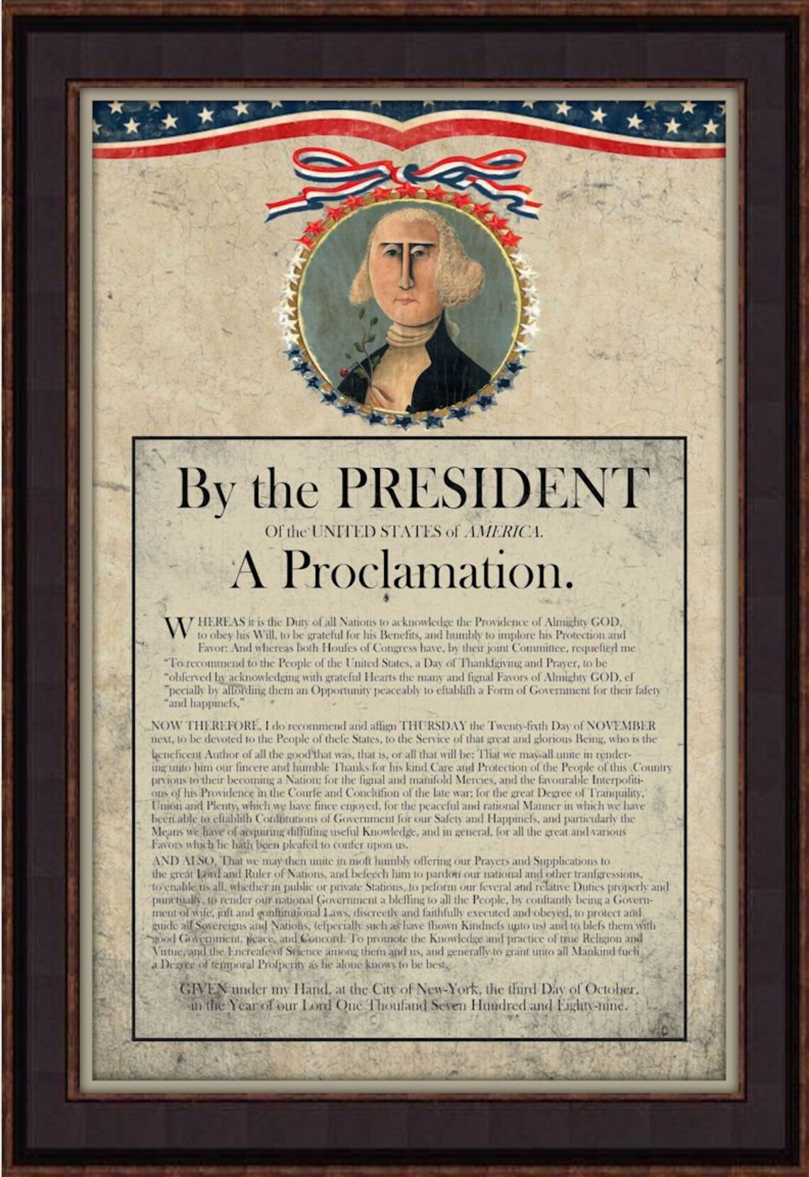 George Washington's Thanksgiving Proclamation Giclee Print - Etsy