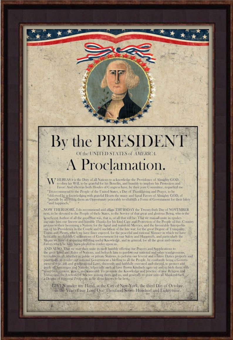 George Washington's Thanksgiving Proclamation Giclee Print - Etsy