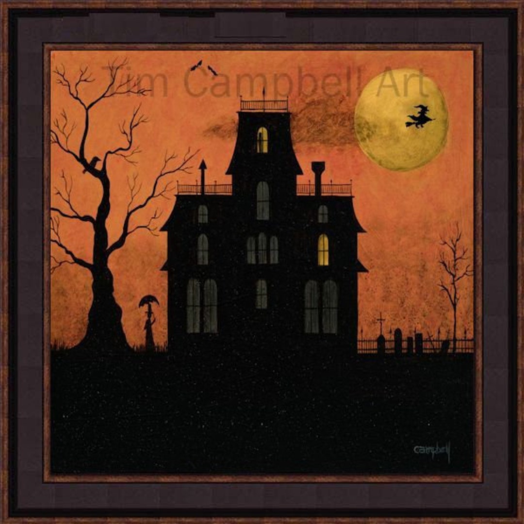 Haunted House Giclee Print & Jigsaw Puzzle - Etsy