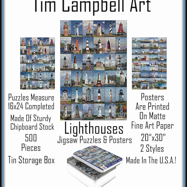 Lighthouse Puzzle - Etsy