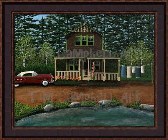 At the Lake Giclee Print by Tim Campbell - Etsy