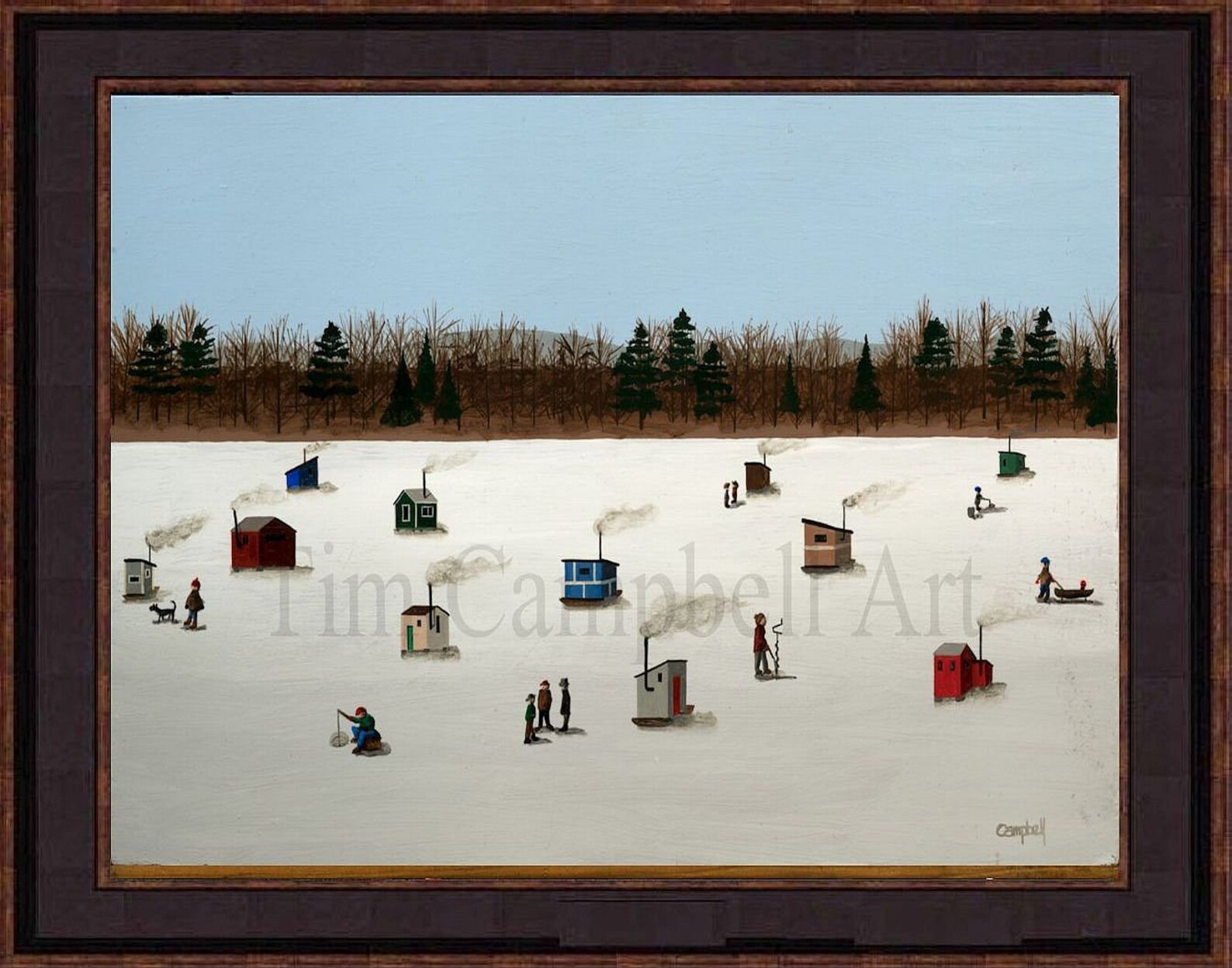 Ice Fishing Giclee Print by Tim Campbell - Etsy