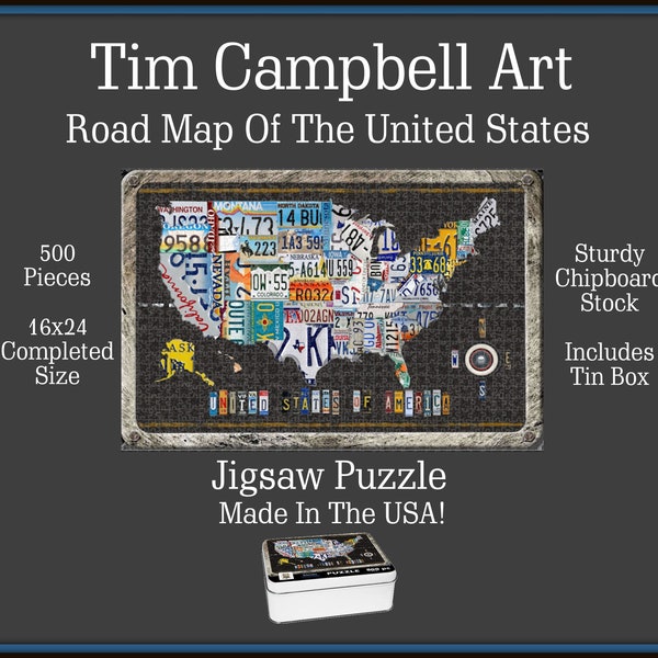 Road Map Puzzle - Etsy