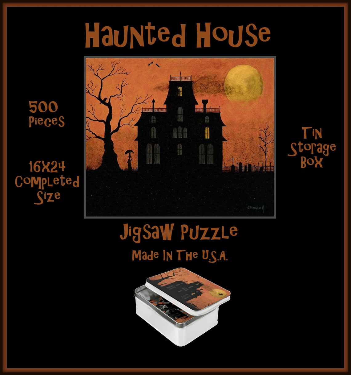 Haunted House Giclee Print & Jigsaw Puzzle - Etsy