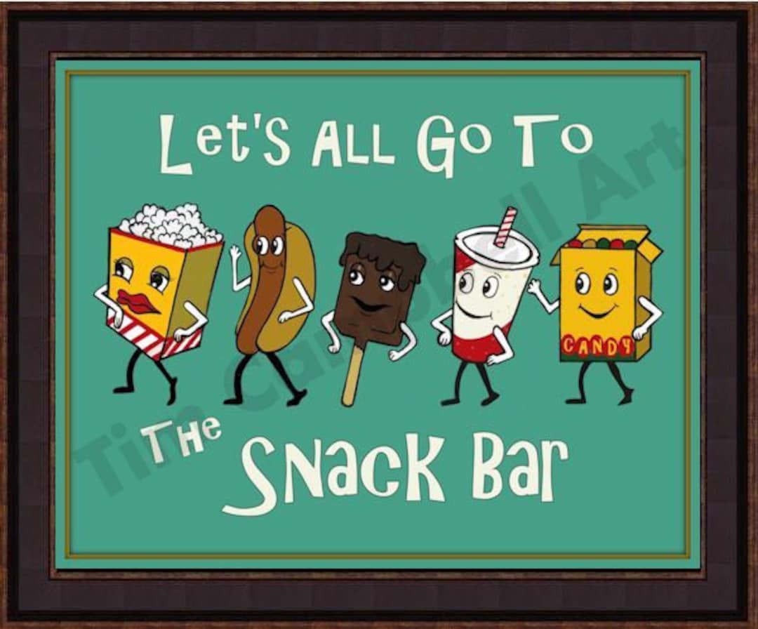 Let's All Go to the Snack Bar Giclee Print by Tim Campbell - Etsy