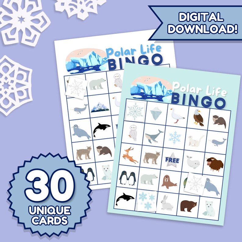 POLAR BINGO | Classroom Game | PRINTABLE | Digital Download - Etsy