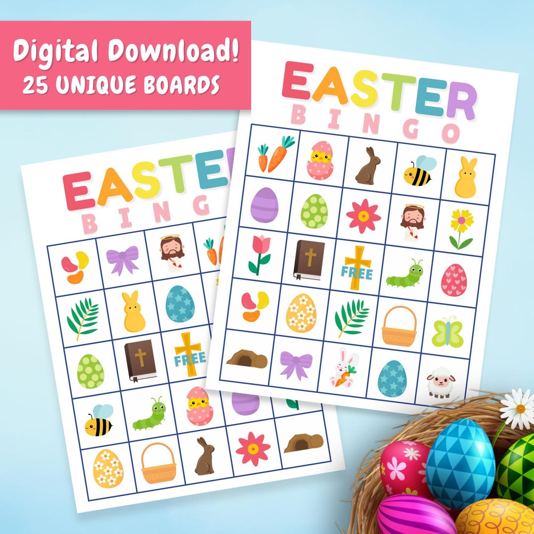 EASTER BINGO | Digital Download | Printable Party Game - Etsy