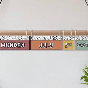 Modern Rainbow Flip Calendar | Instant Download | Classroom Decor - Etsy