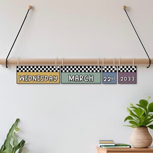 Modern Rainbow Flip Calendar | Instant Download | Classroom Decor - Etsy