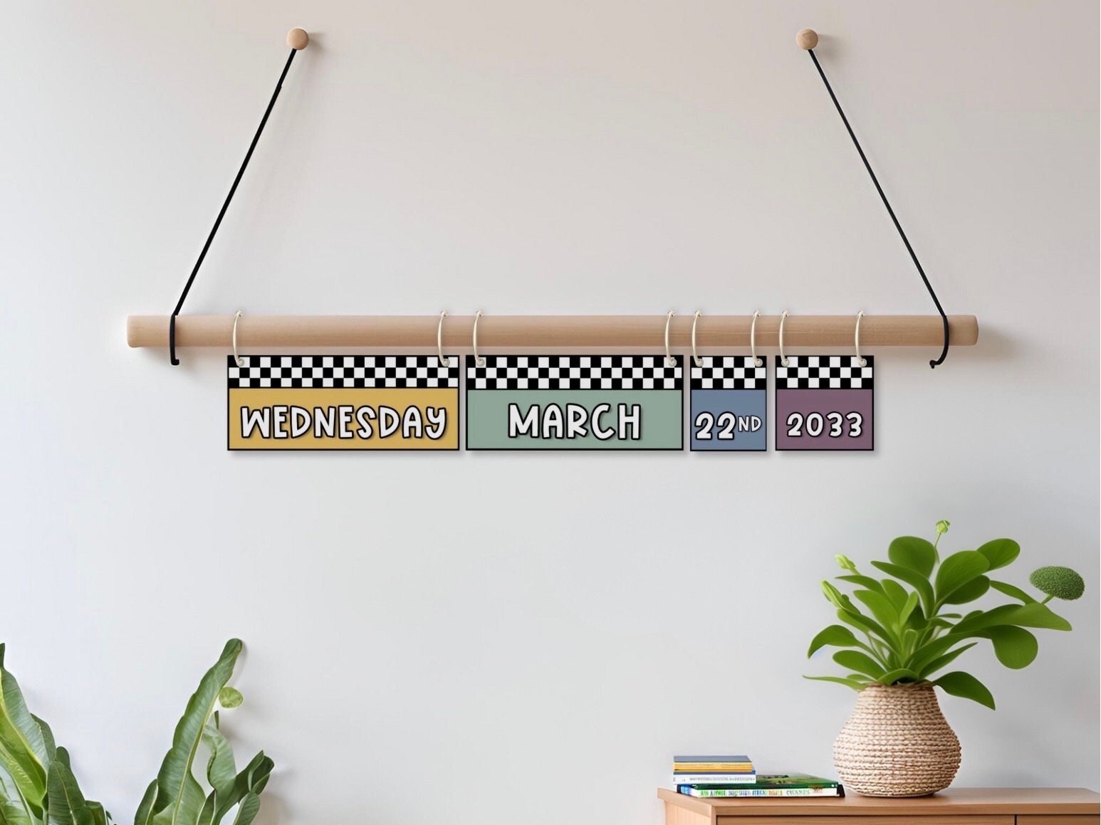 Modern Rainbow Flip Calendar | Instant Download | Classroom Decor - Etsy