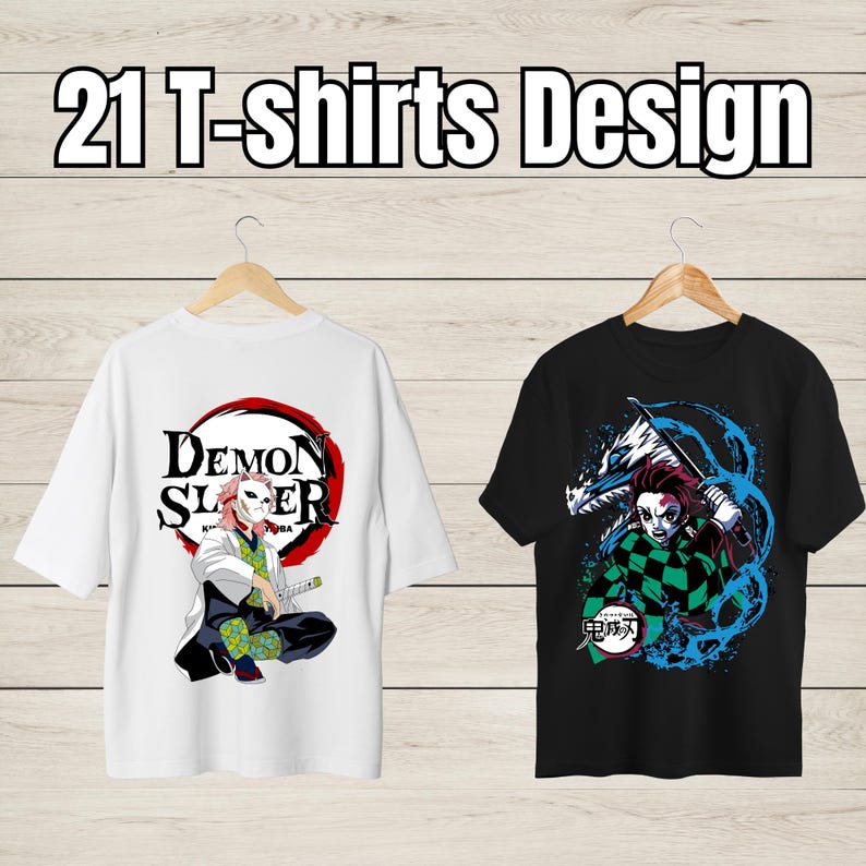 Demon Slayer Anime Sublimation T-shirts Design, Sublimation Template ...