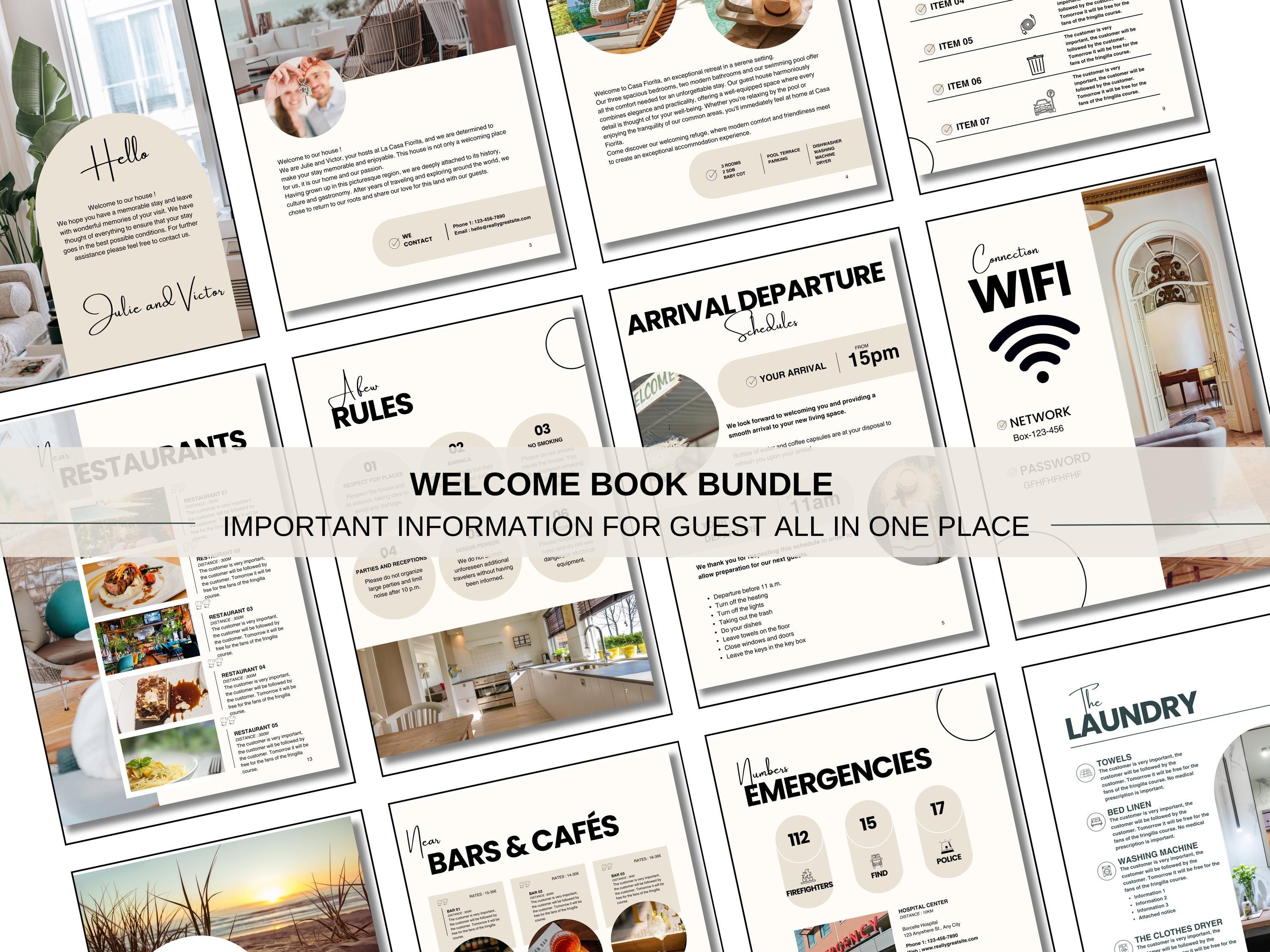 Airbnb Guide Book, Template Canva for Vacation Rental, Instant Download ...