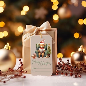 Merry Christmas Gift Tags Printable, Editable Christmas Favor Tags ...