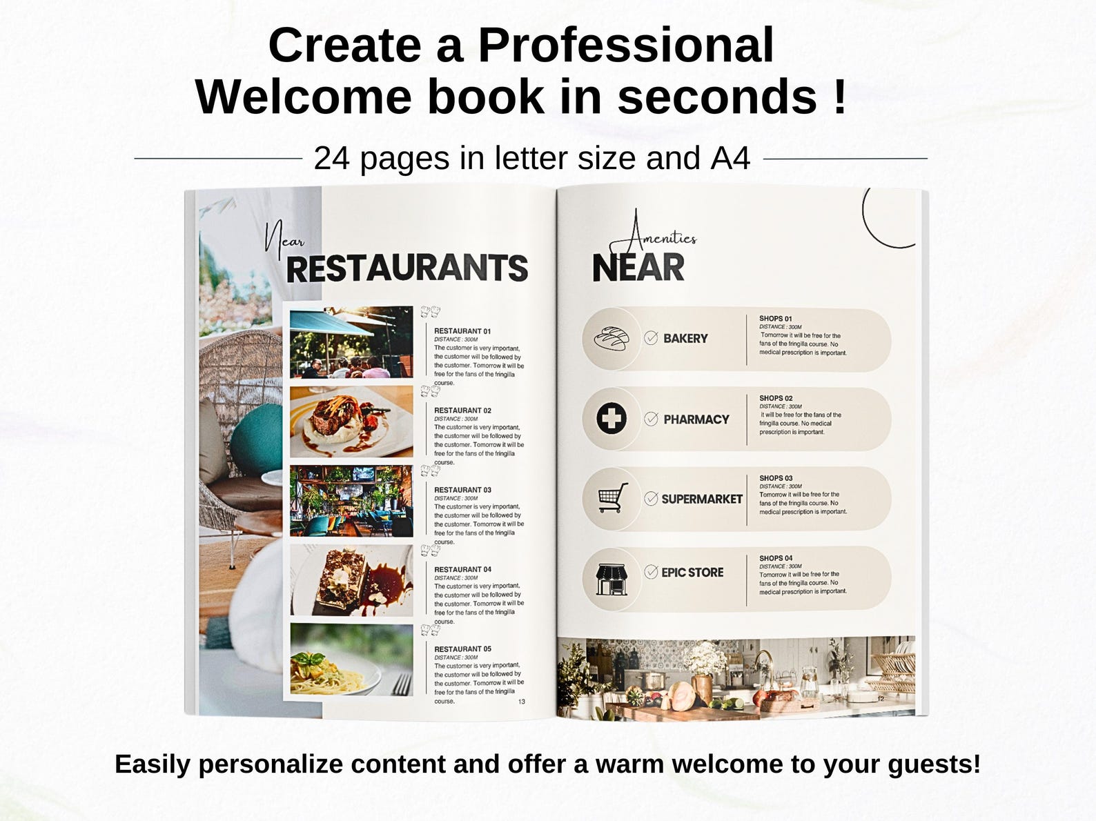 Airbnb Guide Book, Template Canva for Vacation Rental, Instant Download ...