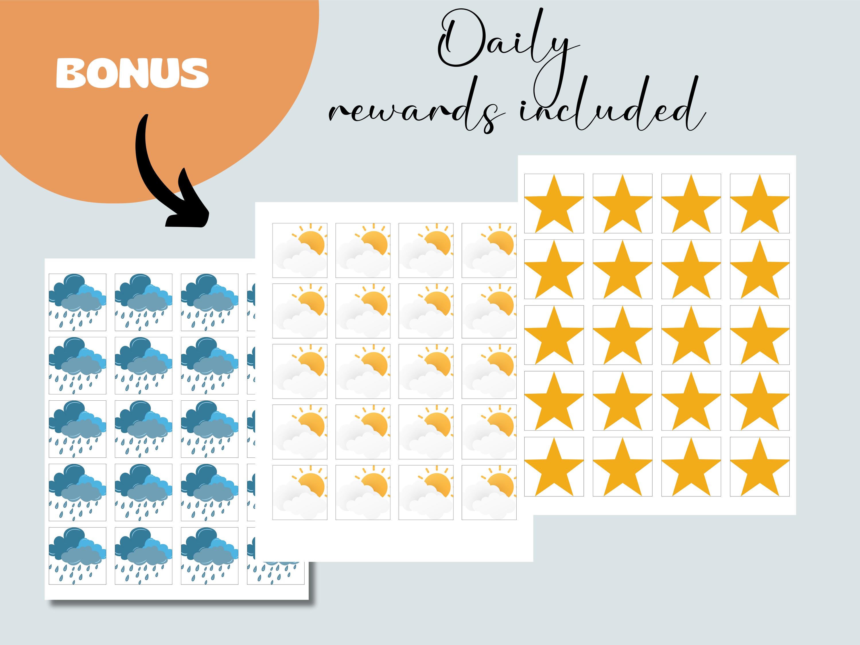 Printable Reward Chart for Kids - Editable Behavior Tracker in Canva ...