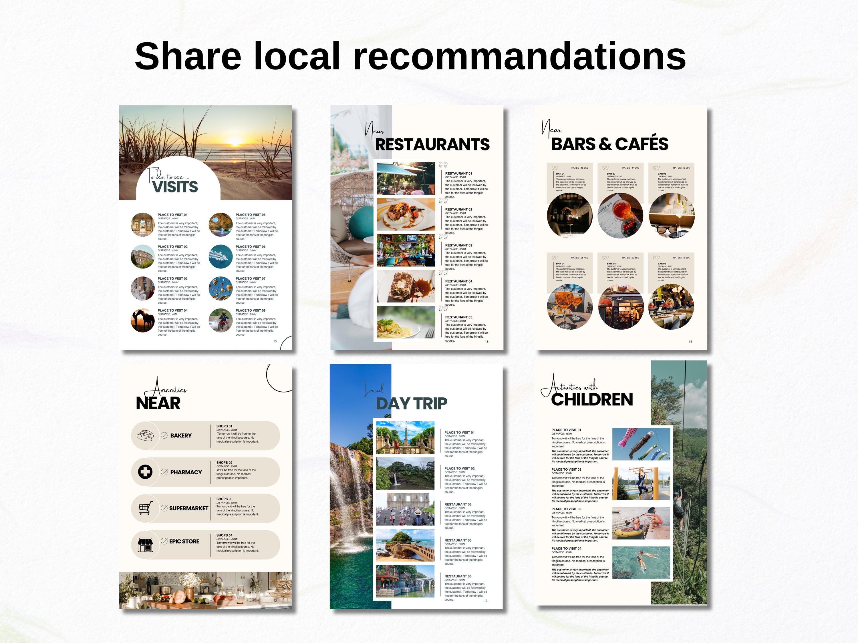 Airbnb Guide Book, Template Canva for Vacation Rental, Instant Download ...