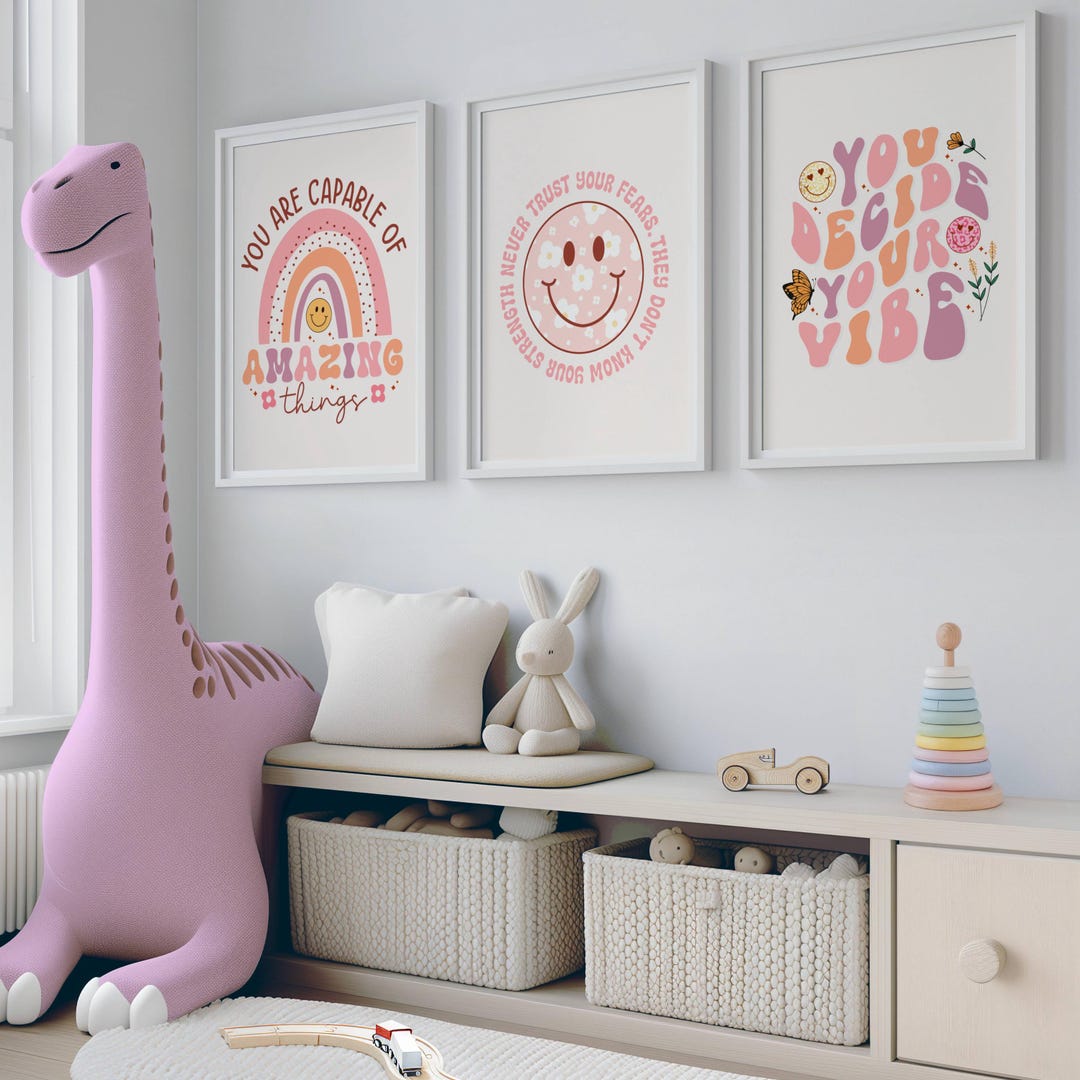 Positive Affirmation Posters for Kids, Set of 3 Pastel Prints, Toddler ...