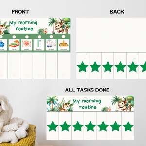 Routine Flip Chart for Kids, Editable Daily Routine Visual, Morning ...
