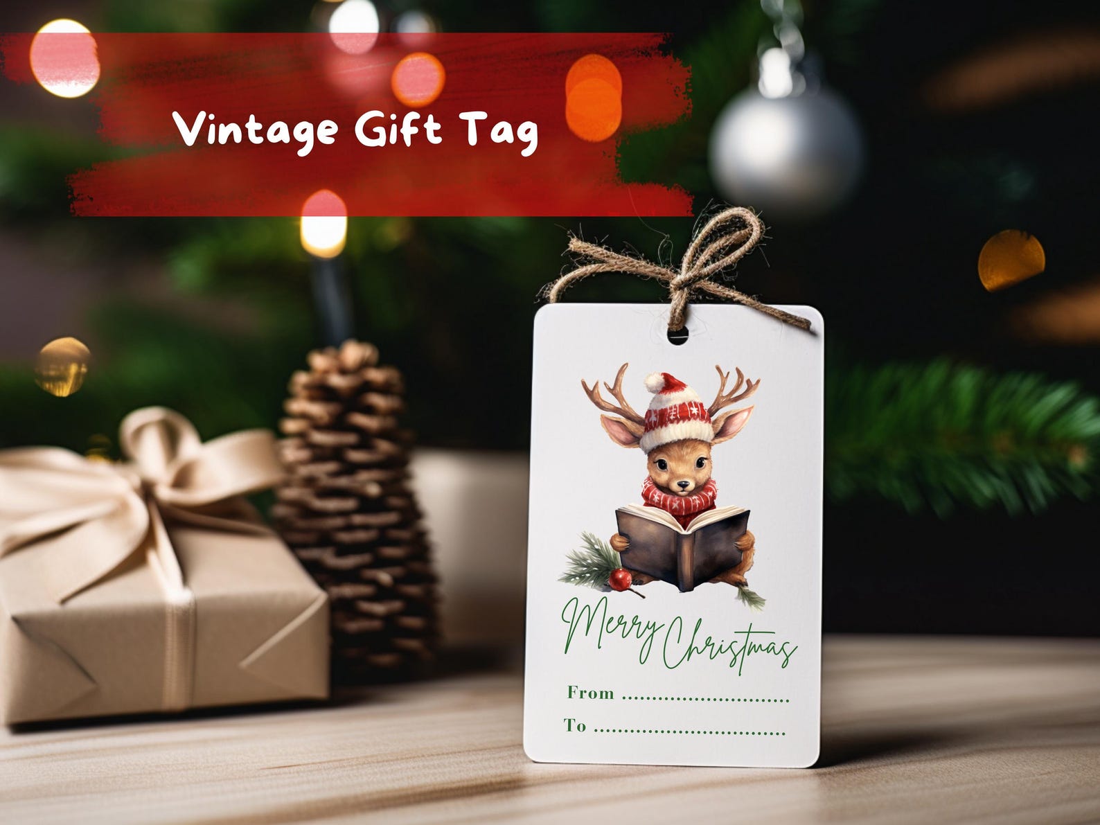 Merry Christmas Gift Tags Printable, Editable Christmas Favor Tags ...