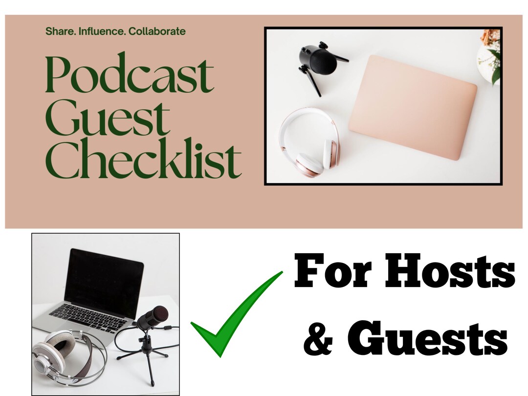 Podcast Guest Checklist | Printable PDF | Media Interview Prep ...