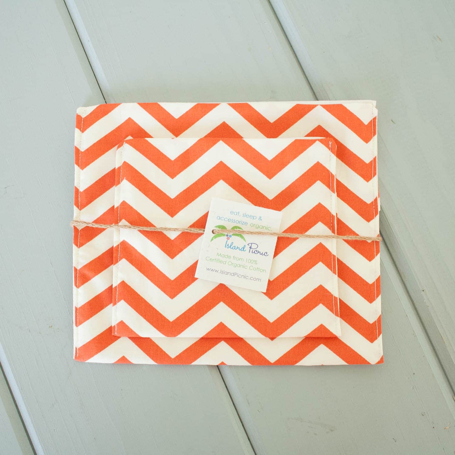 PLASTIC-FREE Coral Chevron Sandwich and Snack Bags, Reusable, Organic ...