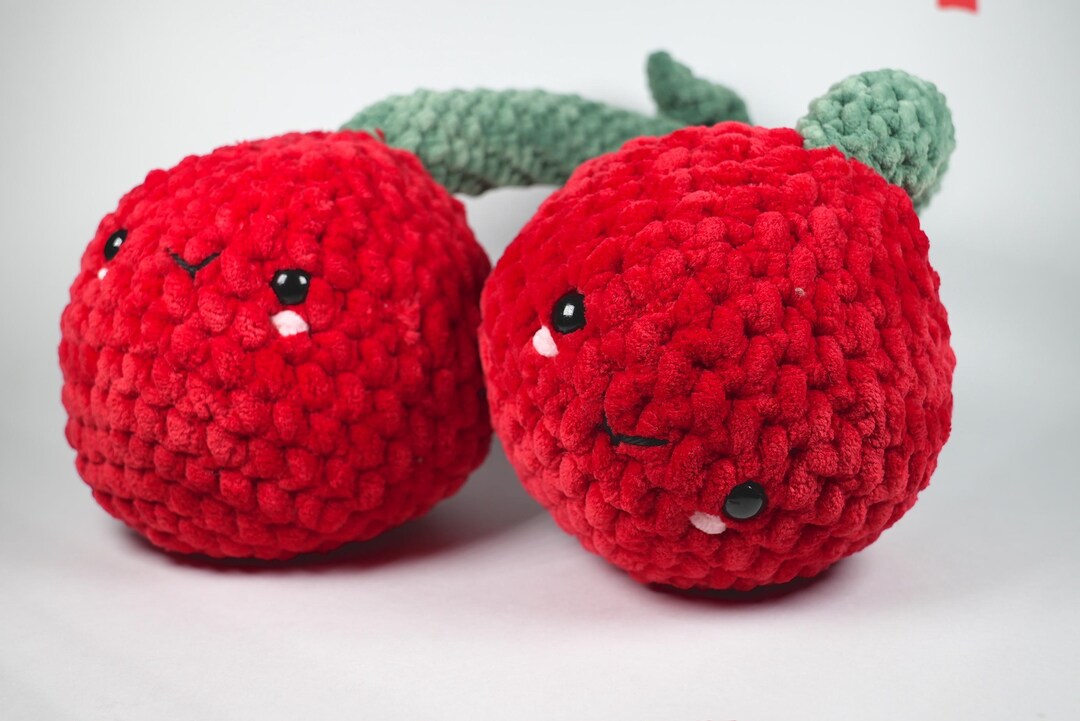 Crochet Cherries Plush - Etsy
