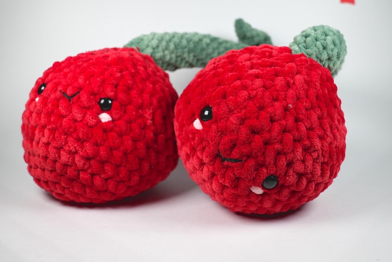 Crochet Cherries Plush - Etsy
